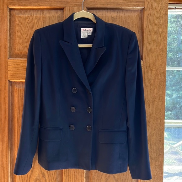 Talbots | Jackets & Coats | Talbots Doublebreasted Navy Blazer Size 8 ...